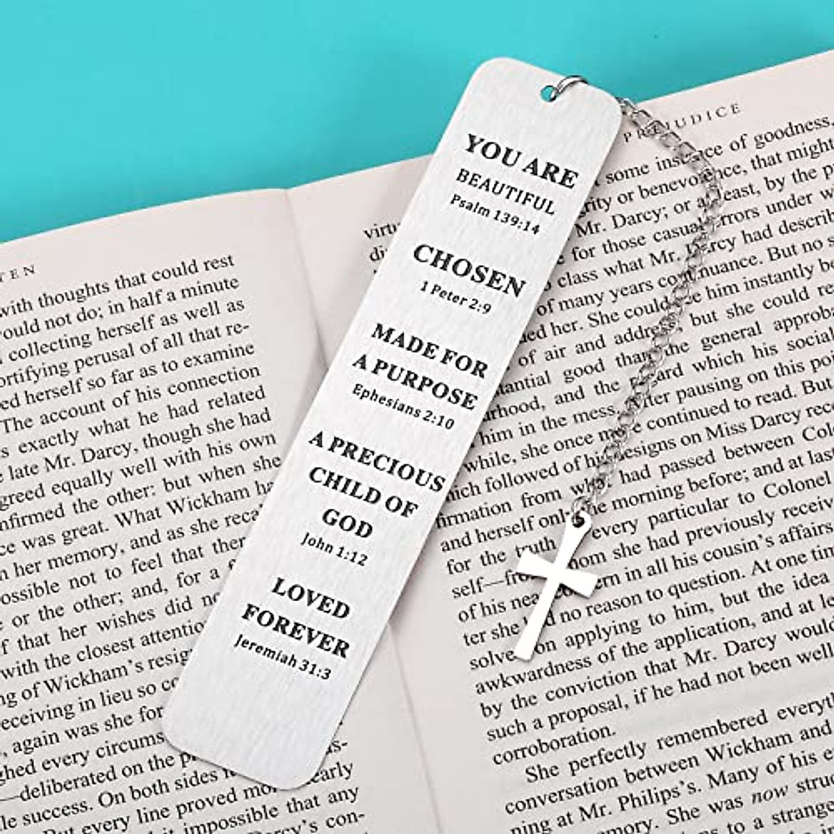 Inspirational Christian Bookmark Gifts for Women Men Bible Verse Bookmark for Girls Daughter Book Lovers Graduation Birthday Christmas for Female Male Him Her Religious Church Bulk Gifts
