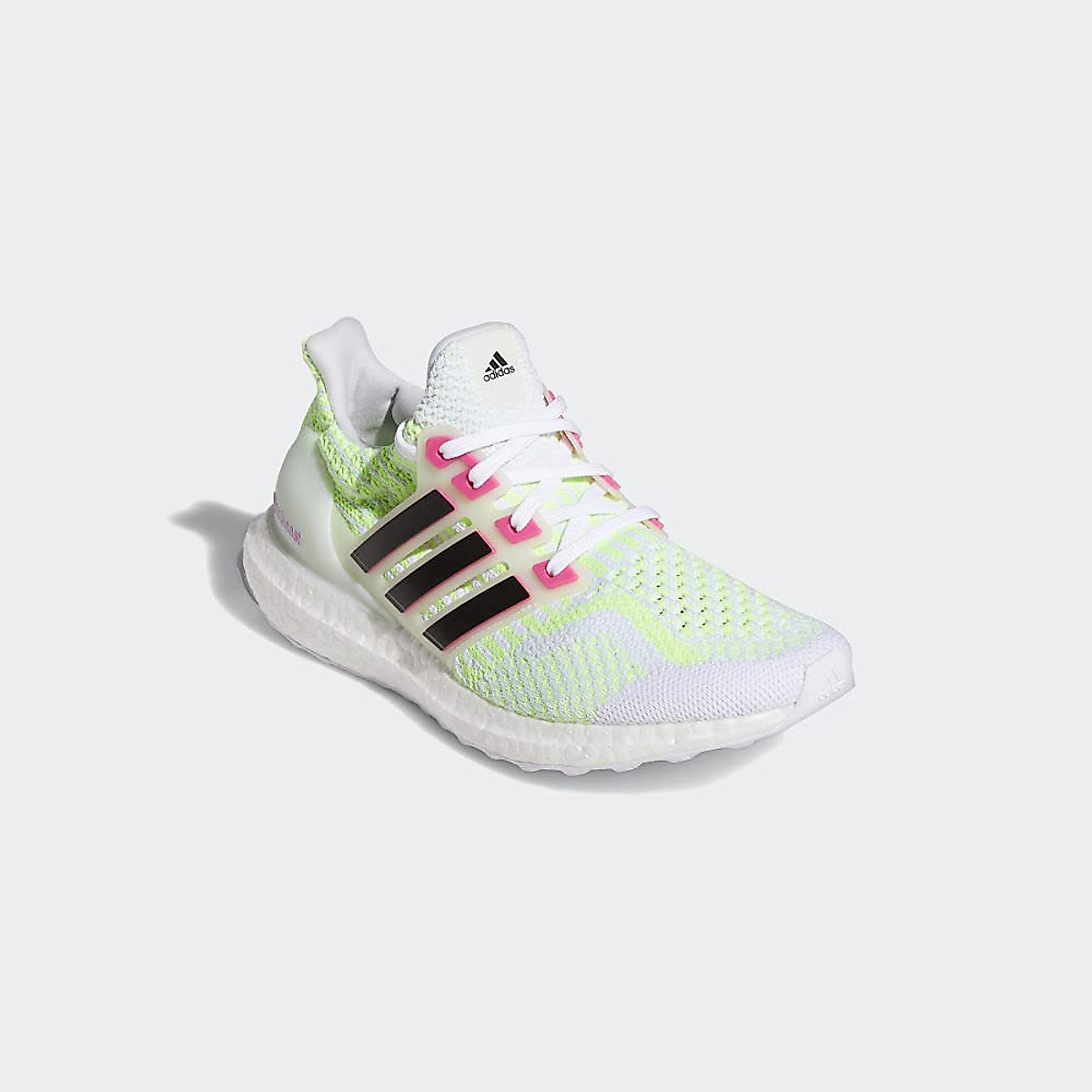 adidas Women's Ultraboost DNA, White, Black, Signal Green, 9