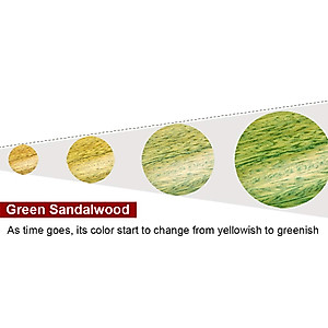 Onedor Buffalo Horn Handmade 100% Natural Green Sandalwood Hair Comb - Anti-Static Sandalwood Scent Natural Hair Detangler Wooden Comb (Wide Tooth)