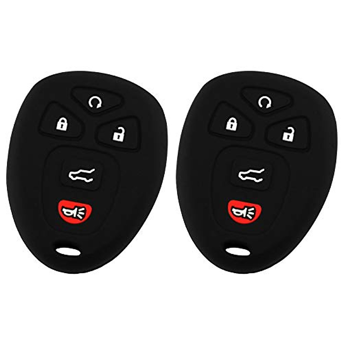 2x Key Fob Keyless Entry Remote Cover Protector for GM Buick Cadillac Chevrolet GMC Saturn (15913415)