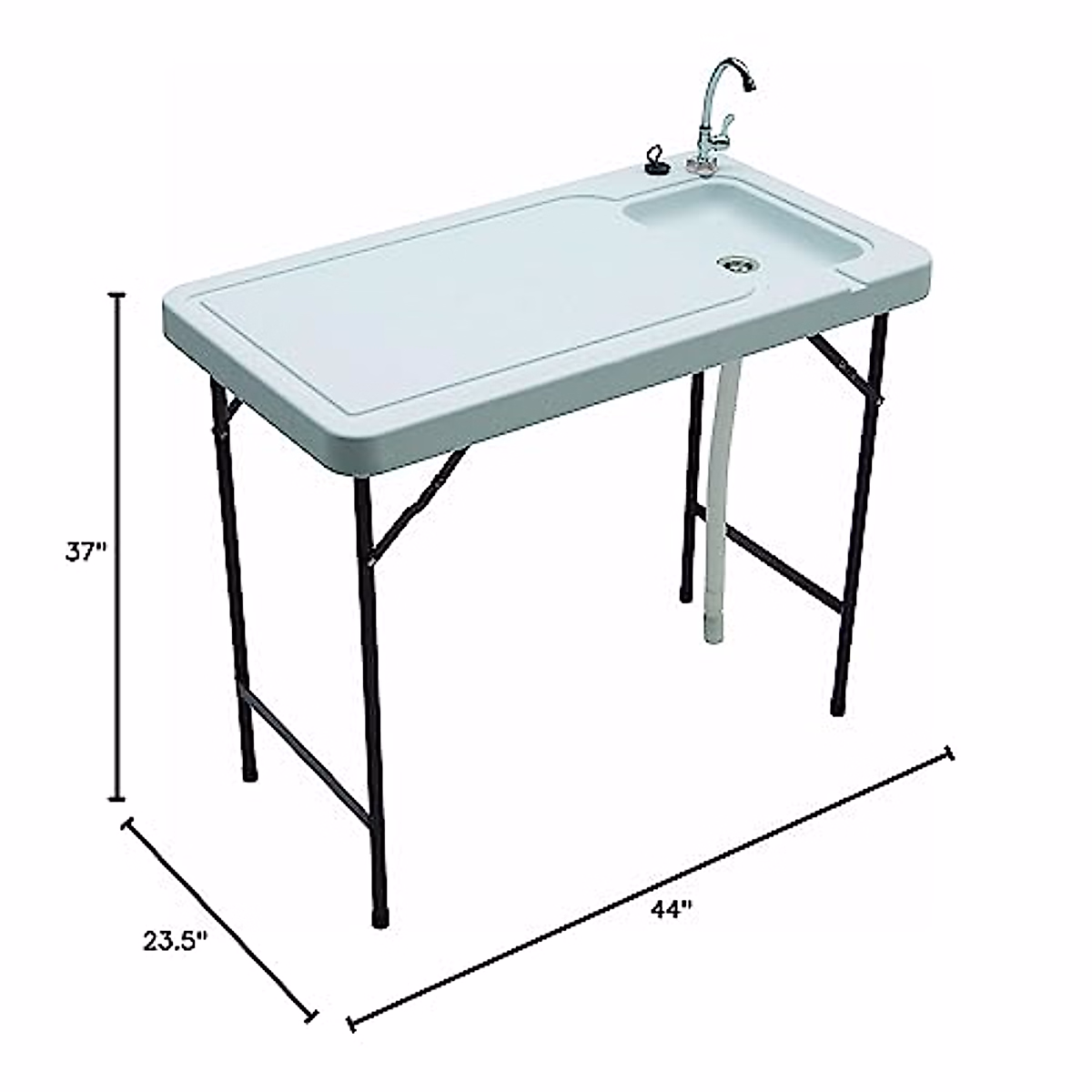 Tricam MT-2/SKFT-44 Outdoor Fish and Game Cleaning Table with Quick-Connect Stainless Steel Faucet