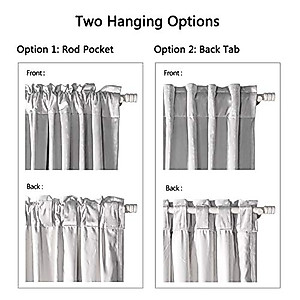 cololeaf Living Room Blackout Velvet Curtains, Back Tab/Rod Pocket Blackout Lined Curtains Room Darkening Thermal Insulated Curtains for Living Room,Silver Grey 120W x 96L Inch (1 Panel)