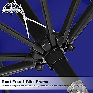 MASTERCANOPY Patio Umbrella for Outdoor Market Table -8 Ribs (9ft,Blue)