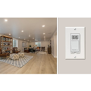 Honeywell Home RPLS730B1000 7-Day Programmable Light Switch Timer, White