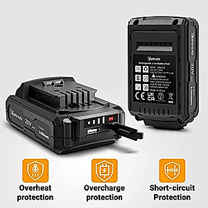 AstroAI 20V MAX Rechargeable Li-ion Battery for ACJY3PYE / ACJY3PBU / ACJY21LIDC / ACJY21LIDCBU with Real-time Capacity Indicator USB Output Only Compatible with AstroAI Product