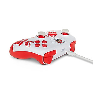 PowerA Enhanced Wired Controller for Nintendo Switch - Mario Red/White, Gamepad, game controller, wired controller, officially licensed (Nintendo Switch)