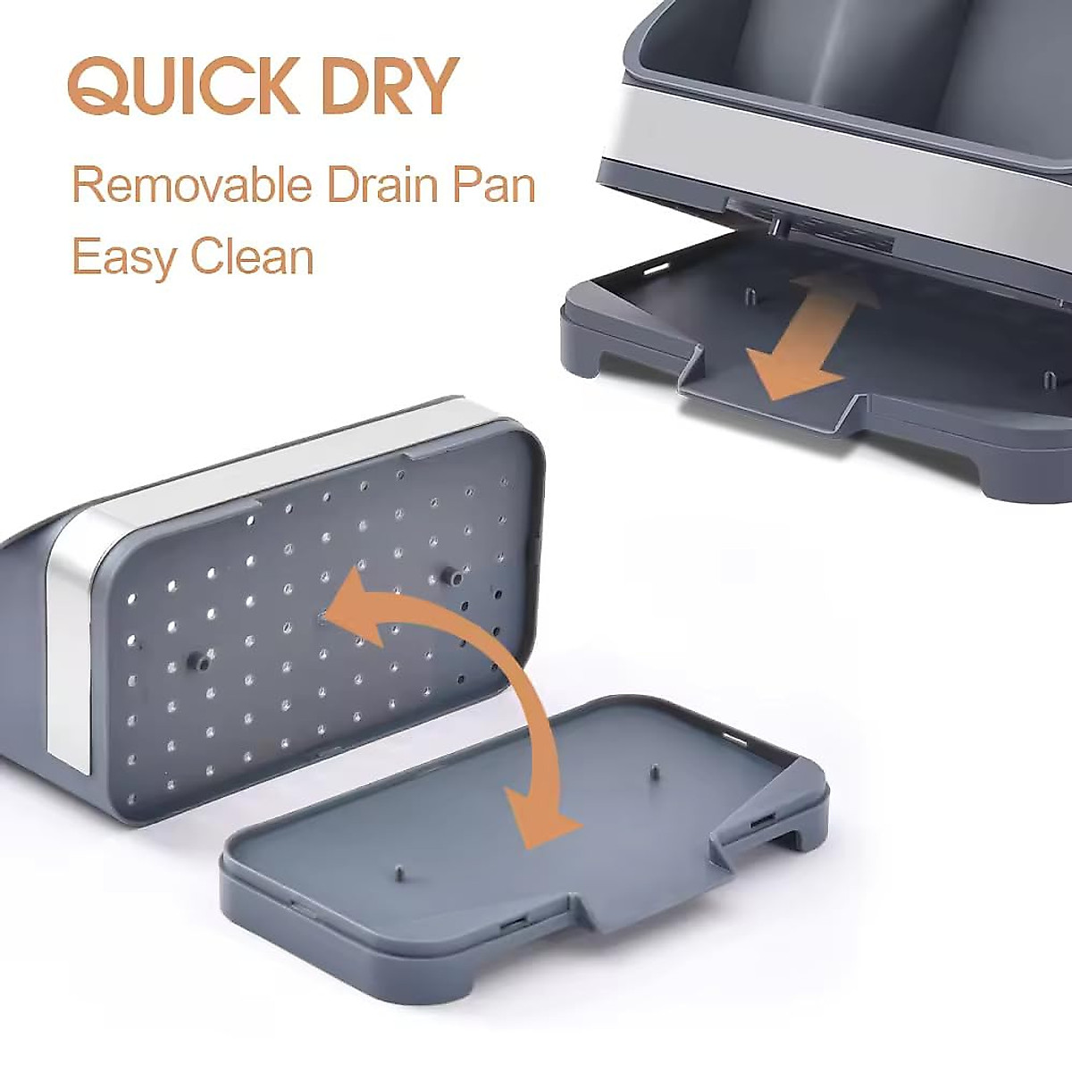 89 Oaks Sponge Holder for Kitchen Sink, Kitchen Sink Caddy with Soap Dispenser and High Brush Holder, Kitchen Sink Organizer Countertop, Rust Proof, Kitchen Organizers and Storage Essentials