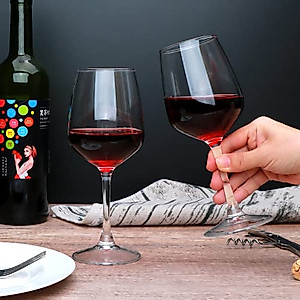 Cadamada Wine Glasses,12oz Red Wine Glasses,for Red or White Wine, High-end Banquet, Party, Bar, Wedding, Gift (16 pcs)