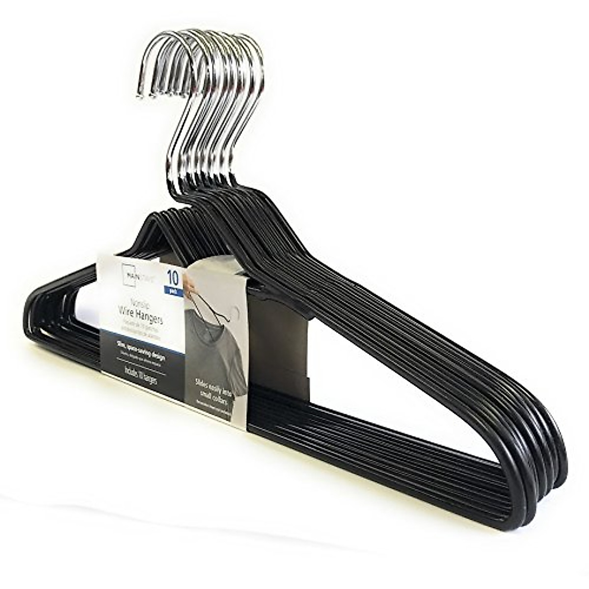 Mainstays Nonslip heavy wire Clothes Hangers, 10 count black
