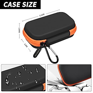 Case Compatible with SanDisk Extreme Pro/for SanDisk Portable SSD 1TB 2TB 4TB 500GB External Solid State Drive, Travel Storage Holder Bag for 2 SSD and Memory Card SD Card -Orange (Box Only)