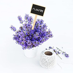 KINGLAKE GARDEN Wood Blackboard Plant Tags 20 Pack Wooden Garden Plant Markers Tag Labels