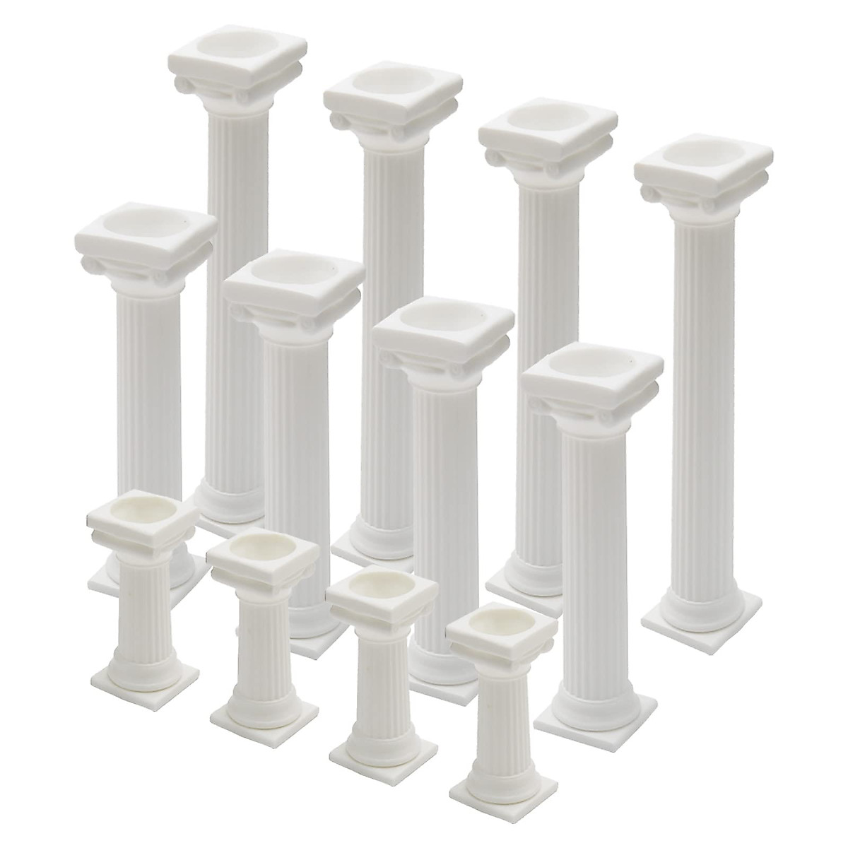 12Pcs 3 Size Wedding Cake Decoration Support Tool Sets Fondant Cakes Tier Separator Support Stand Oman Column Cake Tiered Stands