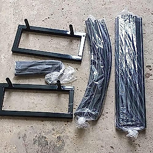 MISKYN Heavy Duty Metal Garden Arch Trellis 1.2M 1.4M 1.8M 2.4M 3M 3.5M Wide Weather-Resistant Rose Arches Wedding Archway Frame, Garden Entrances Decoration Arch Stand,Black,W1.2M*H2.2M