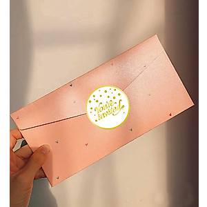 Gold Round You are Invited Stickers,Wedding Stickers for Envelopes,Save The Date Label,2 Inch Invitation Card Envelope Seals,Please Join Us Stickers for Envelopes160 Pcs Per Pack.