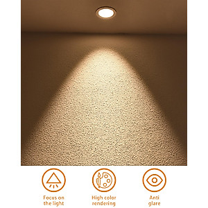 GOHDLAMP MR16 LED Bulbs 50W Halogen Equivalent Landscape Light Bulbs, 2700K Warm White 5W GU5.3 MR16 12V Spotlight Bulb, Non-Dimmable 38° Beam Angle for Landscape, Recessed, Track Lighting 6 Pack