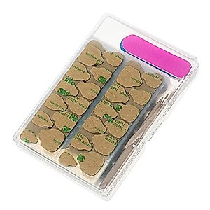 Sun&Beam Nails Adhesive Tabs Stickers for Press On False Nail Gel Glue Double Sided Waterproof Transparent Strong Sticky (25 Sheet with kit Box)
