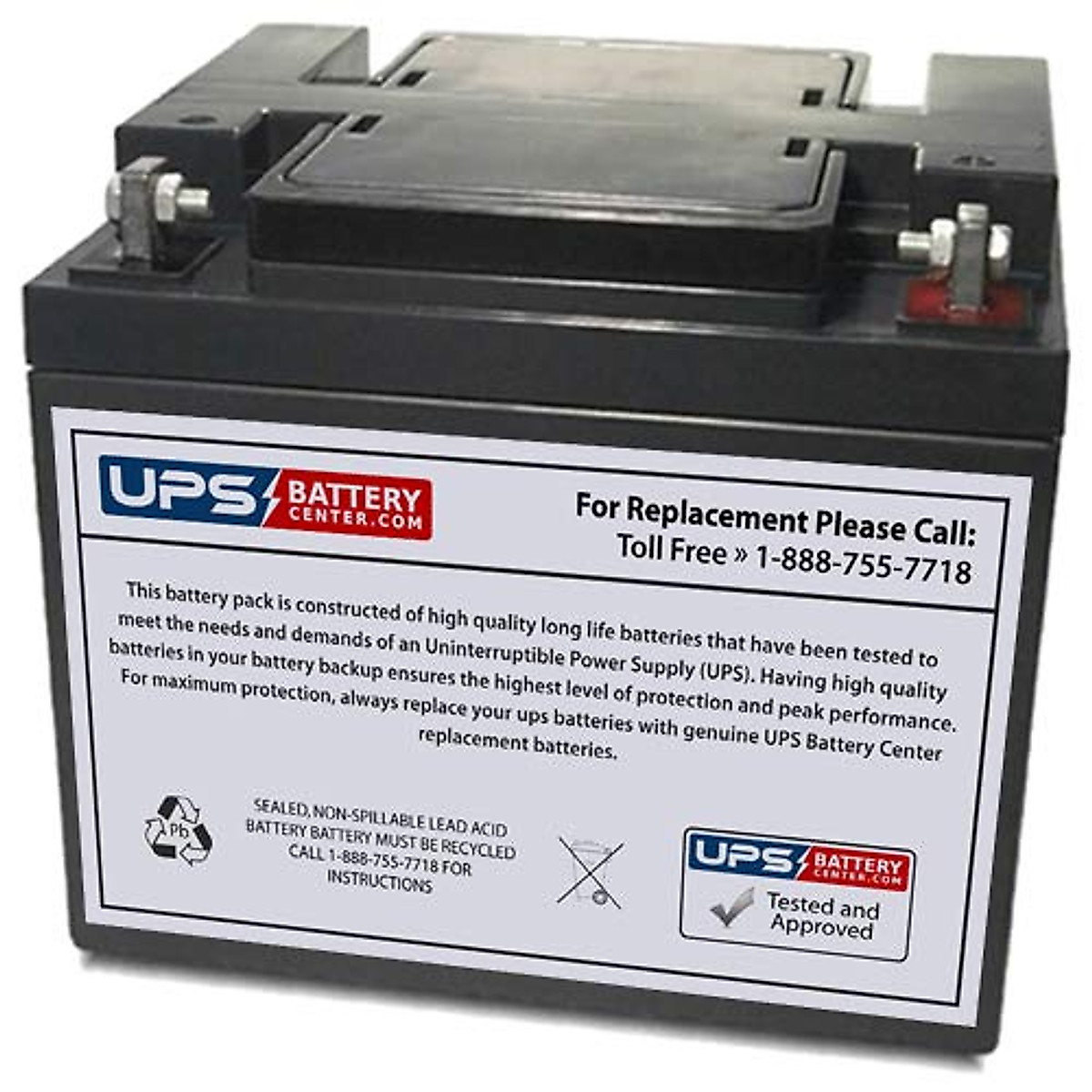 Replacement Battery 12V 45Ah Sealed Lead Acid with T6 Terminals