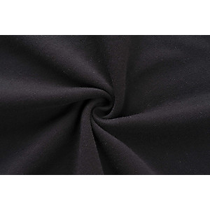 SERHOM Black Turtleneck Men Cotton Long Sleeve Mock Turtleneck for Men Thermal Underwear, M