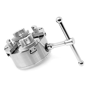 WEN LA4374 3.75-Inch 4-Jaw Self-Centering Lathe Chuck Set with 1-Inch x 8TPI Thread