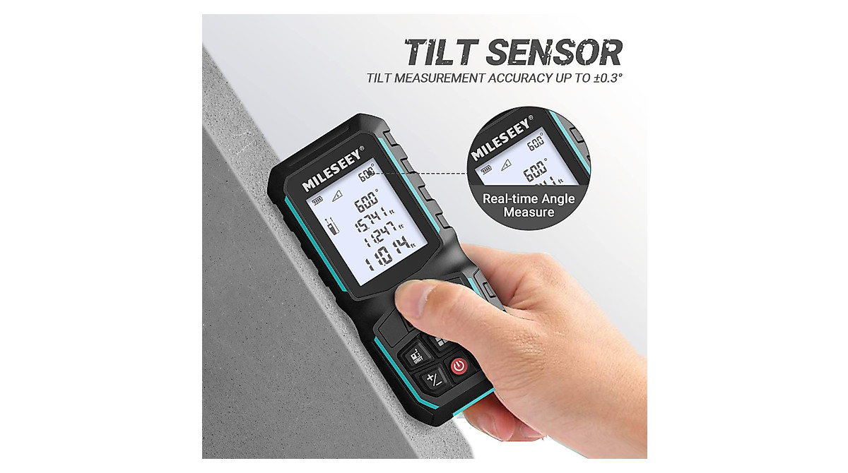 MiLESEEY G2 Laser Measurement Tool 330FT (Ft/in/M/Ft+in) with Angle ...
