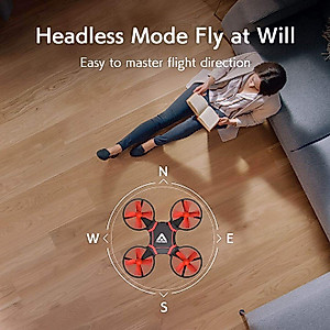 ATTOP Mini Drone for Kids and Beginners-Easy Remote Control Drone, One Key Take Off, Auto-Pairing, Altitude Hold, Throw to Fly Kids Drone, Speed Adjustable Setting w/3 Batteries Kids Christmas Gift