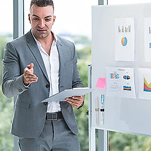 100 Pcs Metal Pen Holder Clips Self Adhesive Pen Pencil Organizer with Adjustable Spring Loop Manganese Steel Pen Clip Fit any Pens, Whiteboard Refrigerator Erase Board Bulletin Board Map (Black)