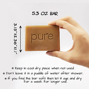 Luxury Triple Milled Mens Gift Set Handmade Soap Bar. Artisan Soap Cold Process Soap Bar! Men Gift Set includes Tea Tree, Cedar, Sandalwood, Charcoal, Spearmint & Pine Tar Soap Natural Bar Soap Set