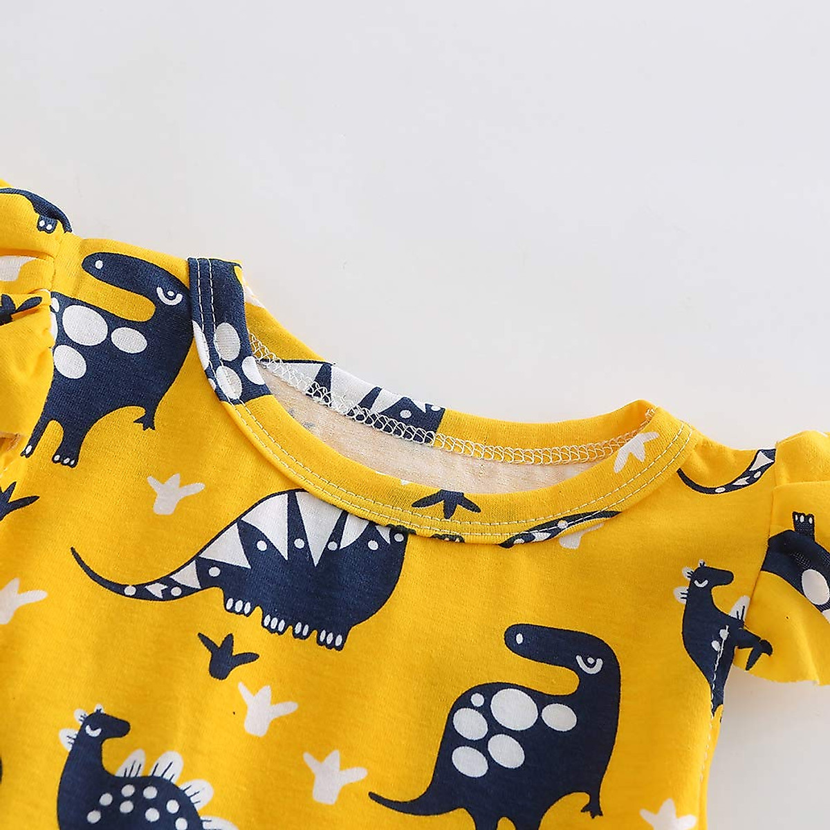 Jeinxcn Toddler Baby Girl Dinosaur Party Dress Summer Holiday Dress Outfit Clothes 4T