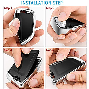 Intermerge for BMW Key Fob Cover,Blade Shape Soft TPU Key Case Shell Pouch for BMW New X1 X3 X5 X6 Series 1 2 5 7 Keyless Entry Key Cover-Blue