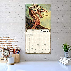 2021 Dragons by Ciruelo 16-Month Wall Calendar