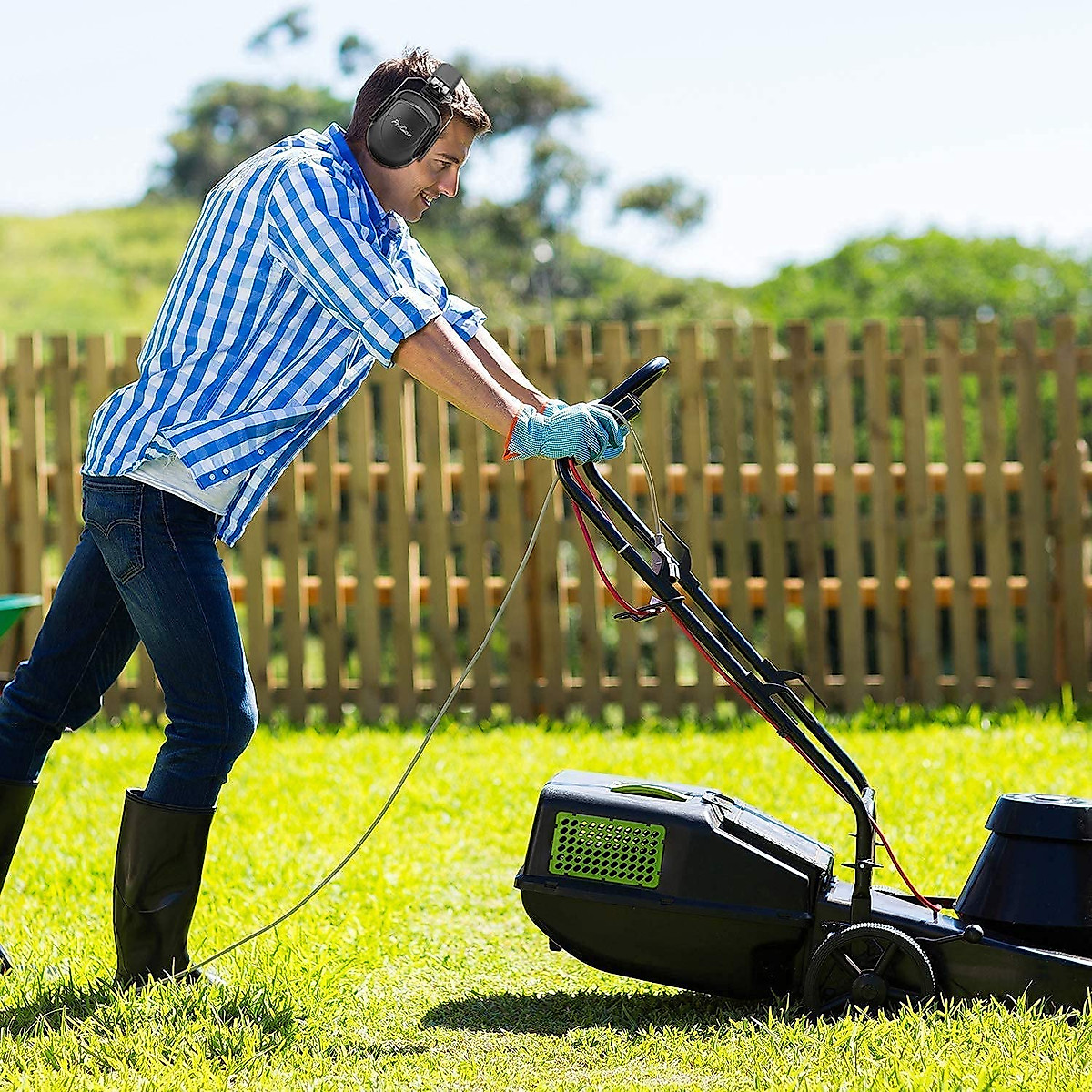 ProCase Noise Reduction Ear Muffs, NRR 28dB Shooters Hearing Protection Headphones Headset Bundle with Professional Noise Cancelling Ear Defenders for Construction Work Shooting Range Hunting