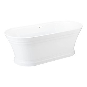 Signature Hardware 953449 Odenwald 67" Acrylic Soaking Tub with Integrated Overflow and Drain