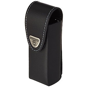 Victorinox Swiss Army Knife Pouch, Leather, 3,5cm x 12cm, Black