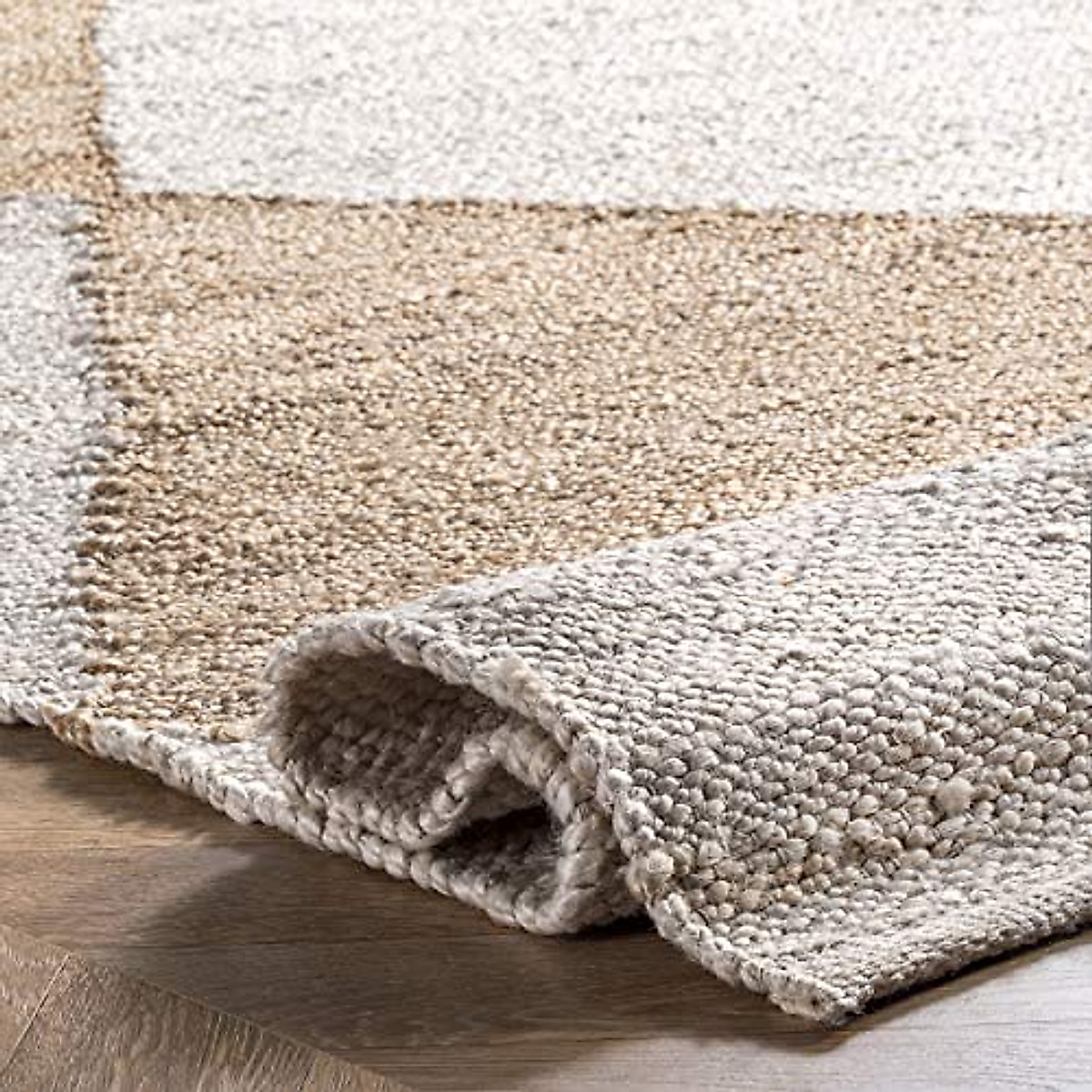 NuLOOM Pandora Diamond Jute Area Rug, 8' x 10', Ivory