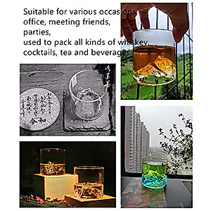 CZHome Whiskey Glass Small Glass Japanese Style Mountain shape Wine Glass Set of 2,Premium Quality Crystal –Elegant Modern Design , Ideal for Home,BarLuxury Bourbon Gifts for Men