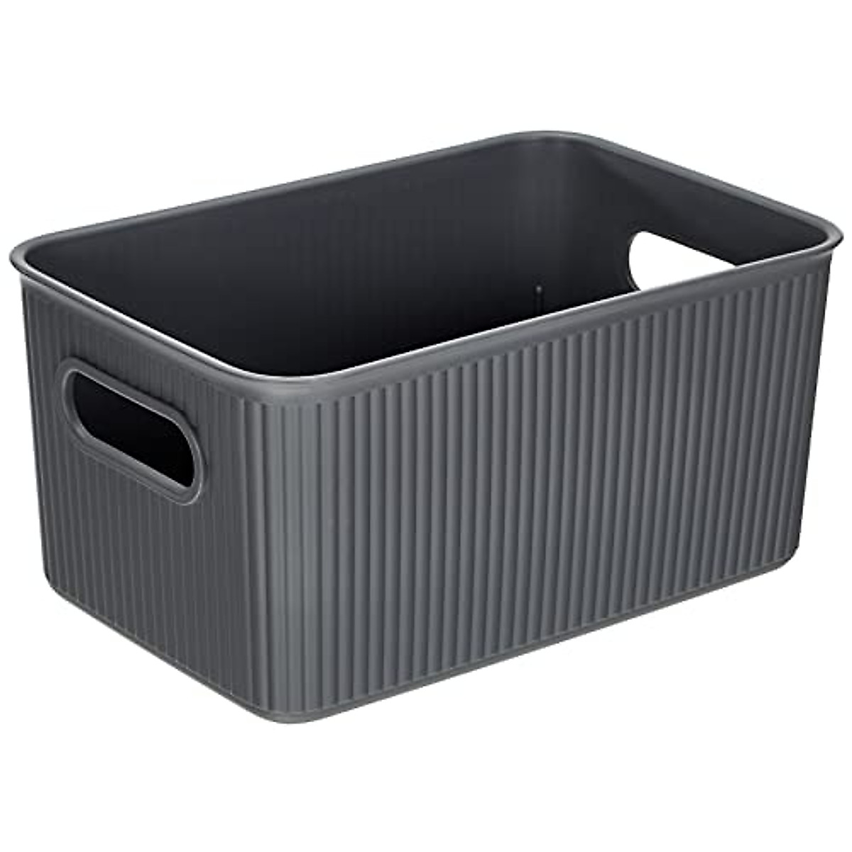 TATAY Baobab Multi-purpose Storage Basket Medium with Capacity for 5 Litres, Grey Anthracite, 18.1 x 27.2 x 13