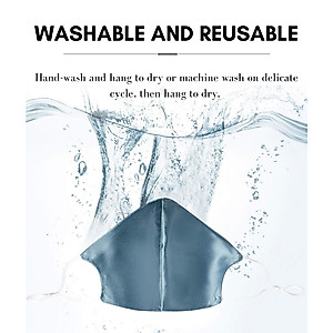 Known 100% Mulberry Silk Face Masks Fashion Mask 19 Momme Silk Mask for Sensitive Women, 2 Black+1 Dusty Rose+1 Pink