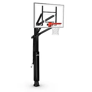 Spalding 888™" Series 60" Tempered Glass In-Ground Basketball Hoop