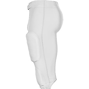 CHAMPRO Men's Standard Blocker Traditional Adult Football Game Pants, White, Small