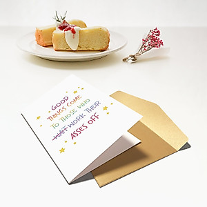 Funny Congratulations on Promotion Card, New Job Card, Graduation Card, New House Card, Inspirational Work Hard Card, Good Things Come Card