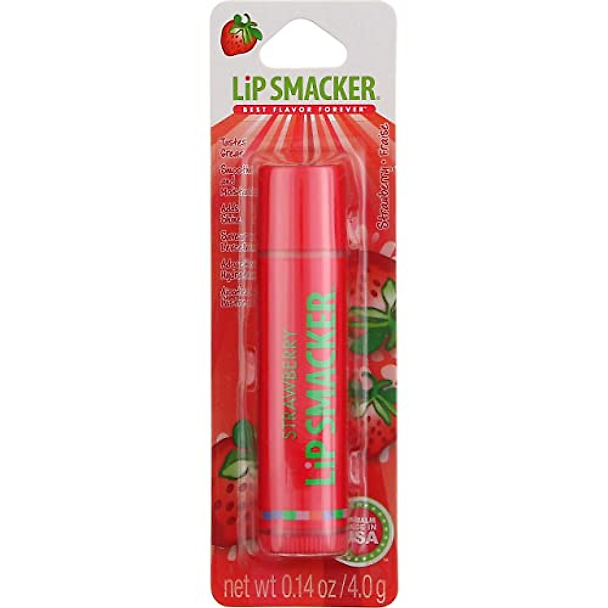 Lip Smacker Strawberry Lip Balm, 0.14 oz (Pack of 4)