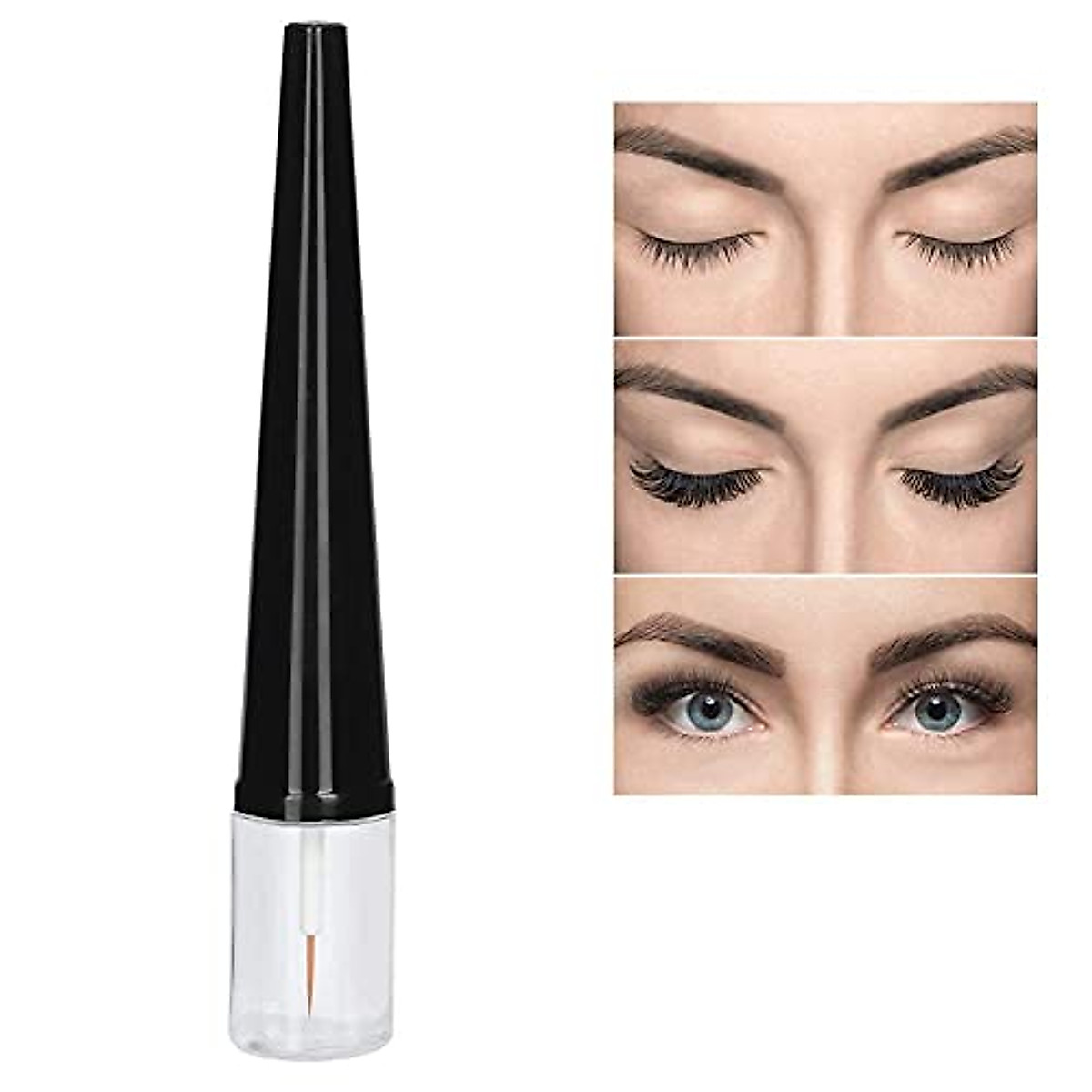 Empty Eyelash Tube, 25PCS 5ml Clear Refillable Plastic Mascara Container with Rubber Stopper Empty Eyeliner Wand Bottle for Castor Oil and DIY Cosmetics Beauty Tool