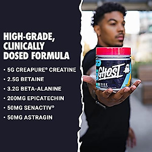 GHOST Size Muscle Builder Dietary Supplement - Mango, 30 Servings - Muscle Growth and Strength Building Supplements for Men & Women - Creatine, Betaine & Beta-Alanine - Free of Sugar & Gluten, Vegan