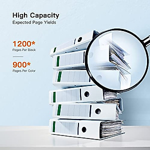 E-Z Ink (TM Compatible PGI-1200XL Ink Cartridge Replacement for Canon PGI-1200 XL for Maxify MB2720 MB2320 MB2120 MB2350 MB2050 MB2020 Printer (3 Black, 2 Cyan, 2 Magenta, 2 Yellow, 9-Pack)