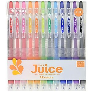 PILOT Juice Gel Ink Ballpoint Pen, 0.38 mm, 12 Color Set (LJU120UF-12C)