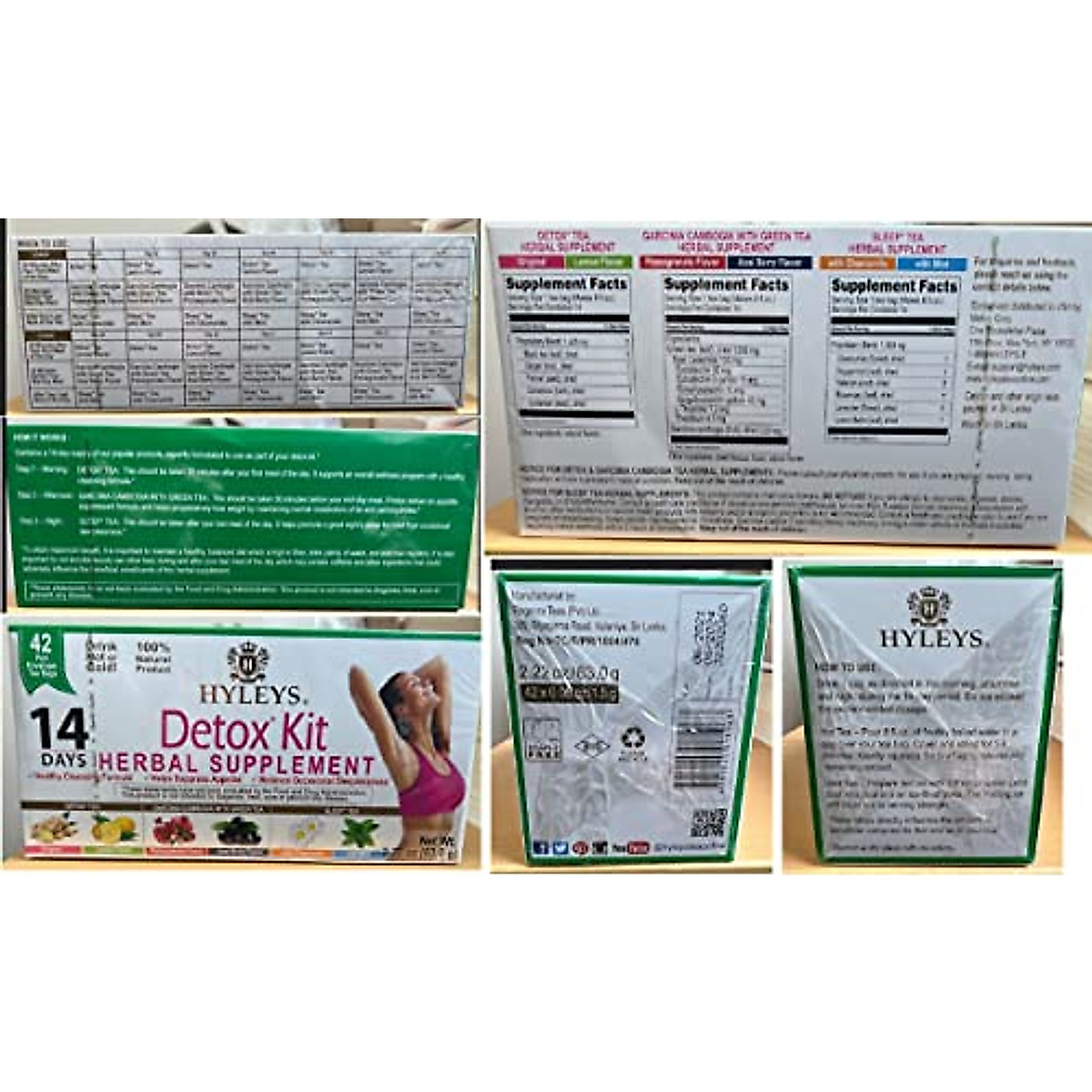 Hyleys Detox Tea 14 Days Kit - 42 Tea Bags - Herbal Supplement - Mother's Mother's Day Gift Day Gift