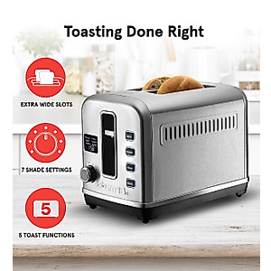 Gourmia GDT2650 Digital Multi-Function Stainless Steel Toaster