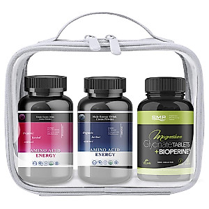 ANRUI Clear Makeup Bag, TSA Approved Clear Toiletry bag Waterproof Cosmetic Bag Case Travel Liquids Organizer Carry On Luggage for Women Men Grey 3 Pack (Same Size)