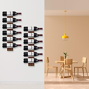CBYJK Wine Rack Wall Mounted, Wall Wine Rack for 12 Wine Bottles, Wood Wine Racks for Wall, Wall Mounted Wine Rack for Bar, Cellars, Kitchen, Dining Room