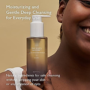 HARUHARU Wonder Black Rice Moisture Cleansing Oil 5.1 fl.oz / 150ml | Korean Facial Cleanser, Makeup Remover | Vegan, Cruelty Free | Jojoba Seed Oil, Macadamia Seed Oil
